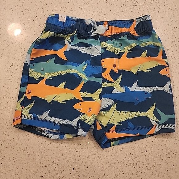 Mud Pie | Swim | Mud Pie Baby Infant Boys Swim Shorts 69 Months Sharks ...